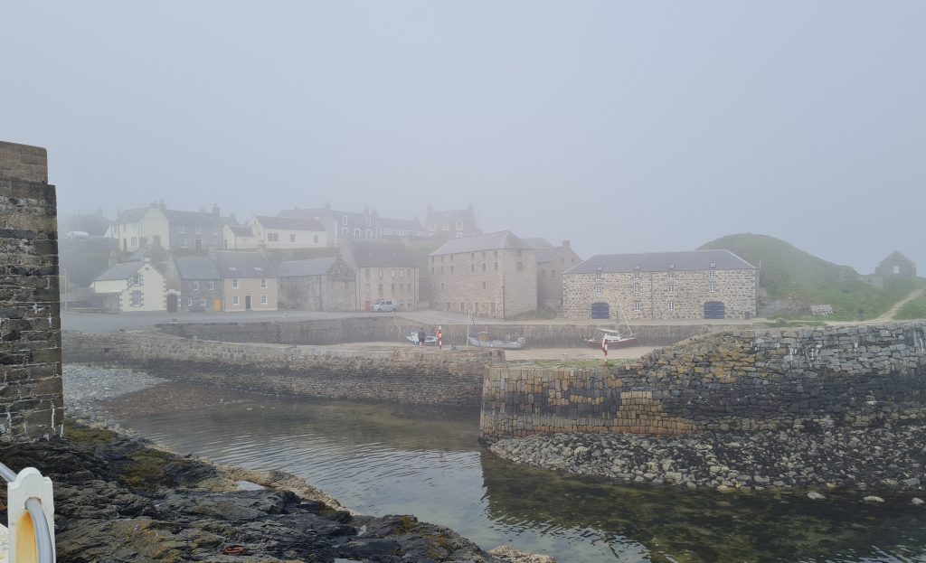 Portsoy Old Harbour in the mist – Moray Coast Cottages